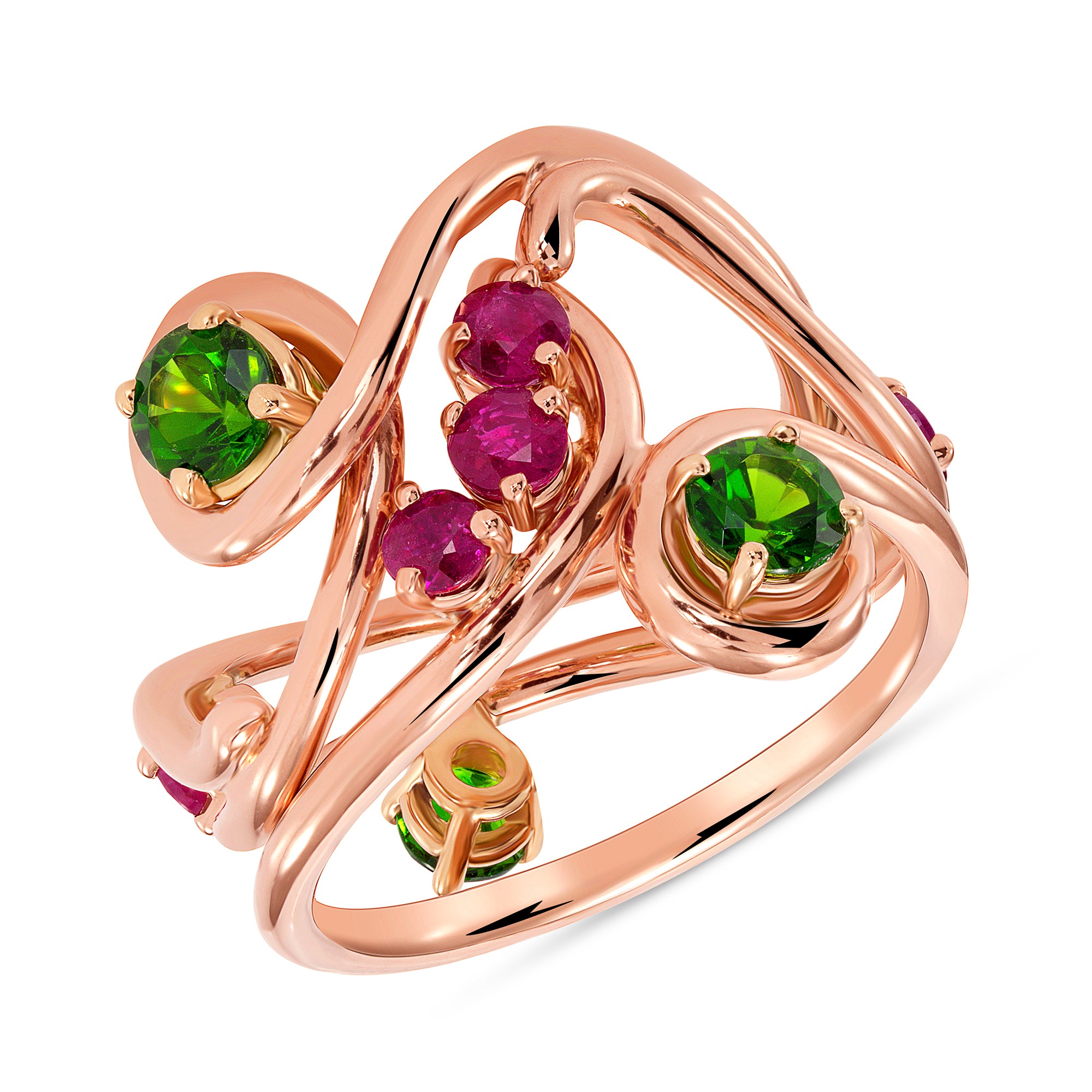 Ruby and Tsavorite Stacking Ring Set – MarlaTrudine